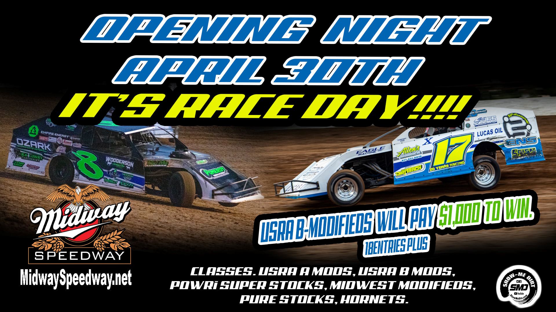 OPENING NIGHT. USRA B MODIFIEDS