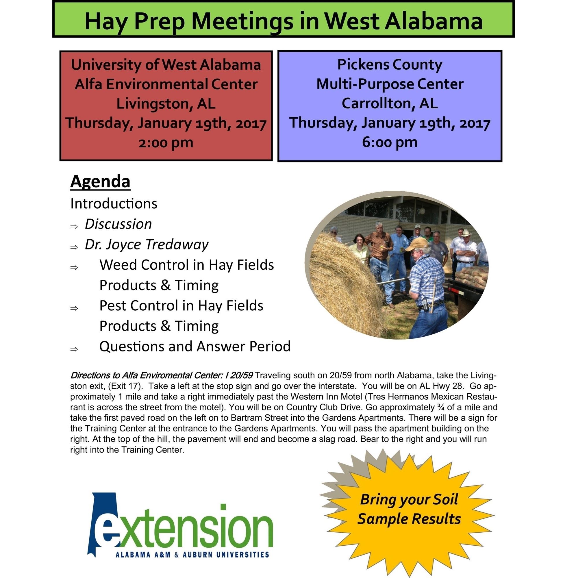 West Alabama Hay Prep Meeting