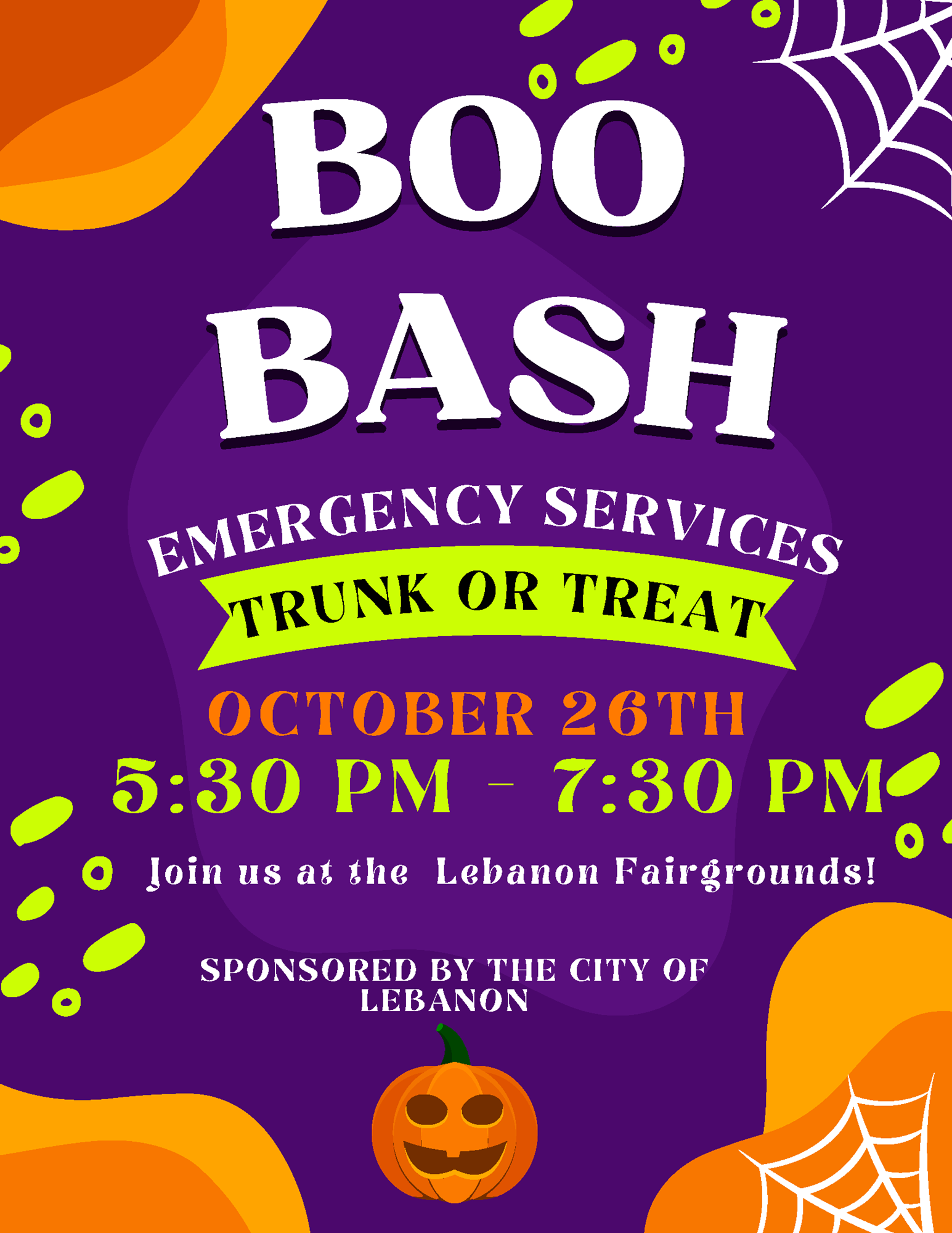 Boo Bash- Emergency Services Trunk or Treat