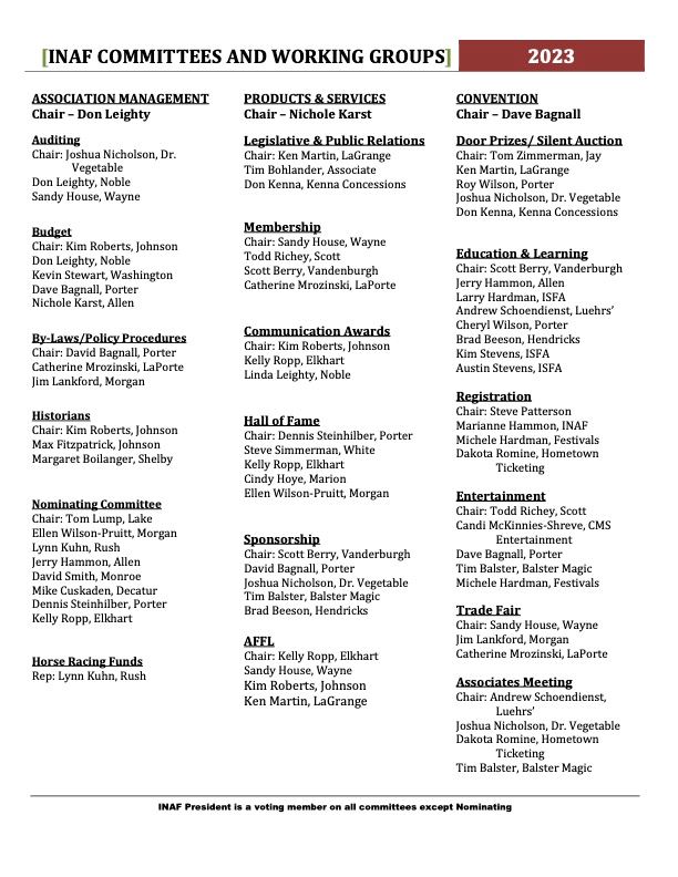 Committees & Working Groups