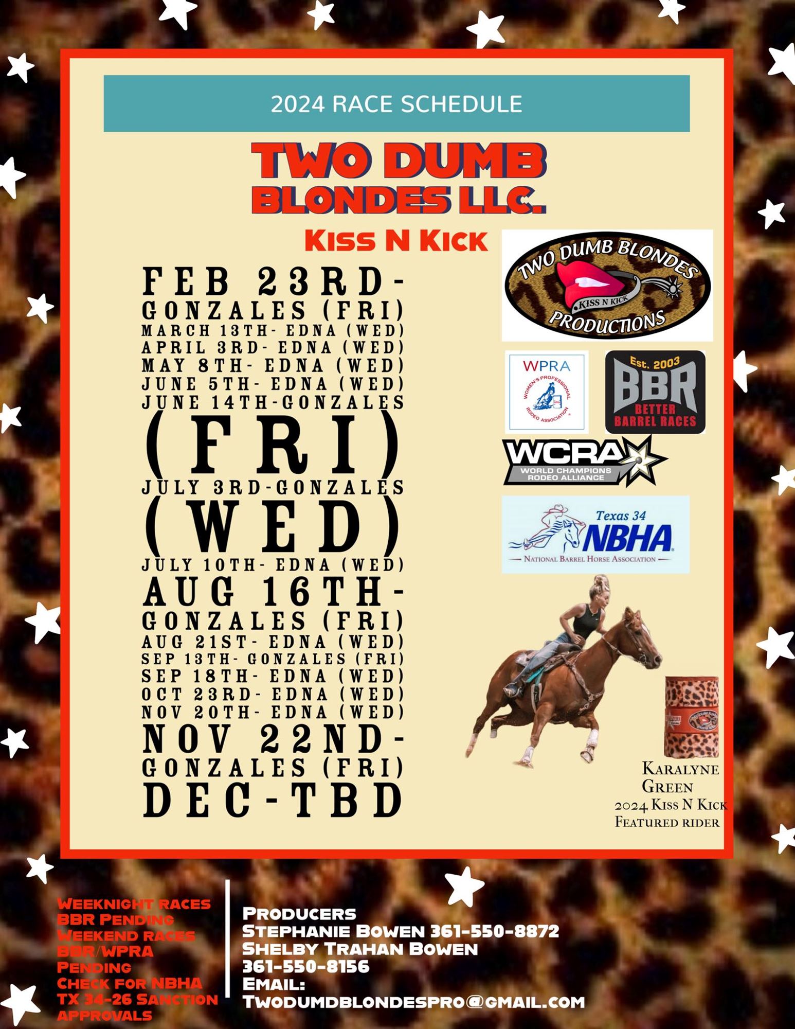 Kiss-N-Kick Barrel Race