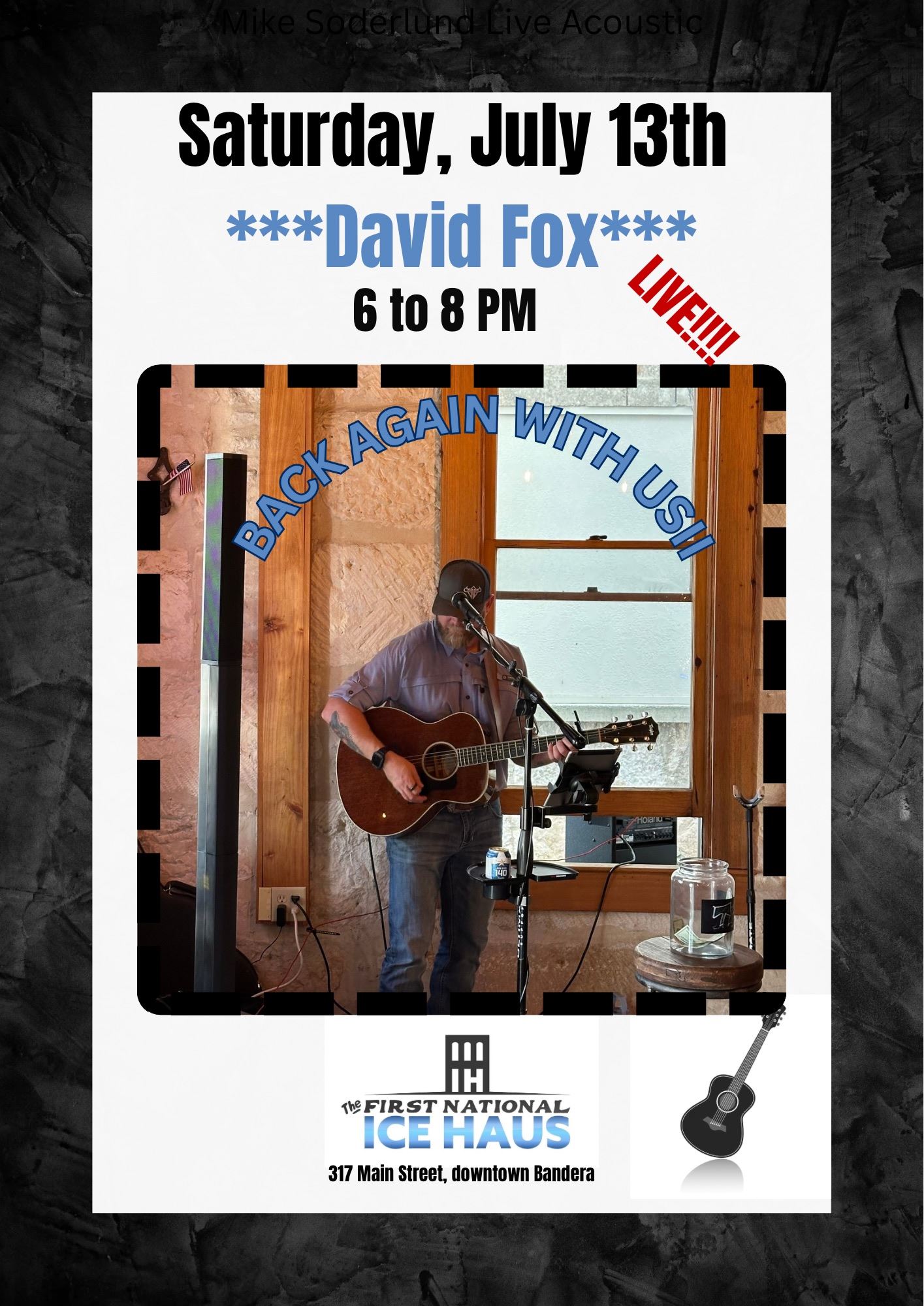 DAVID FOX AT THE FIRST NATIONAL ICE HAUS