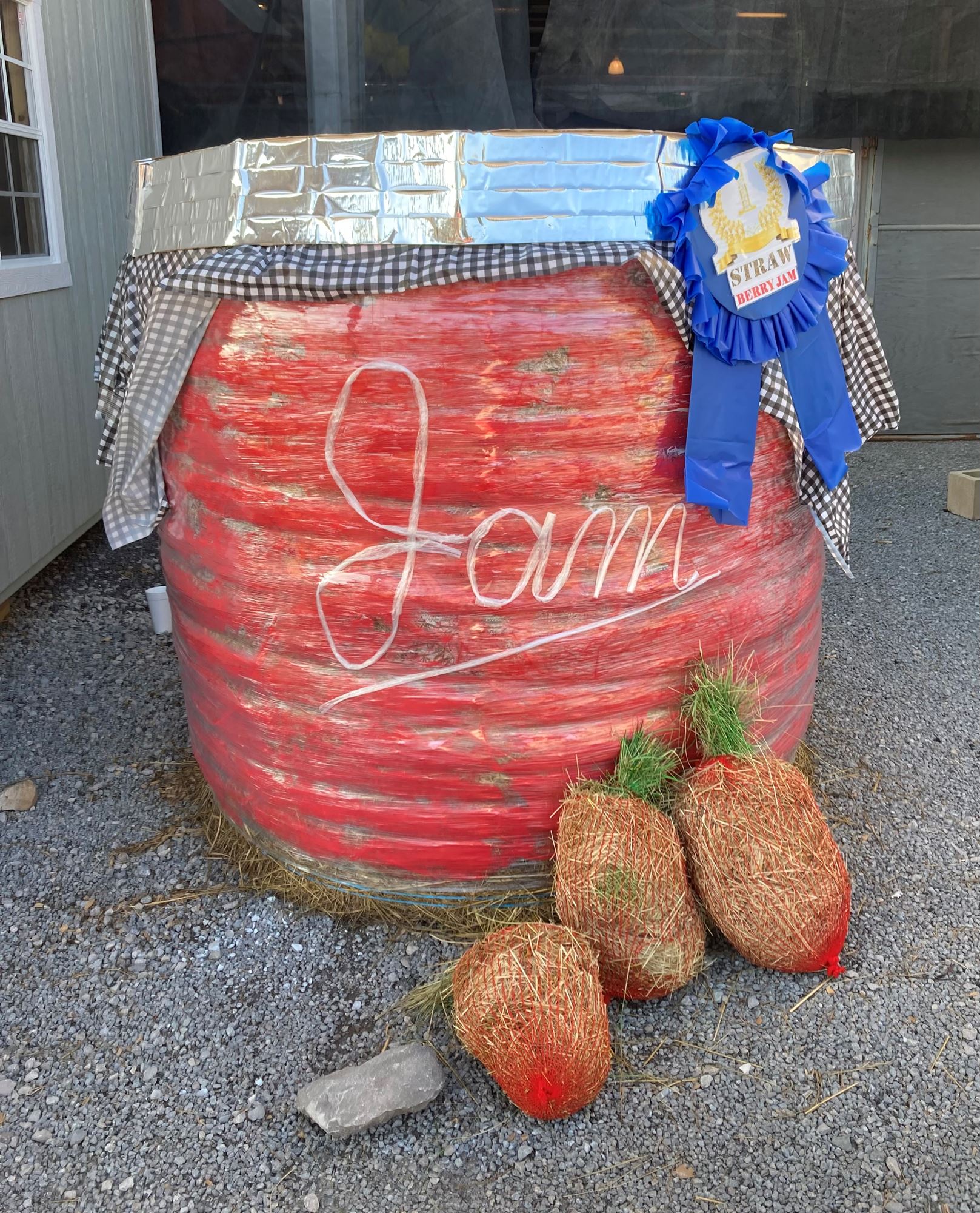 Hay bale decorating contest