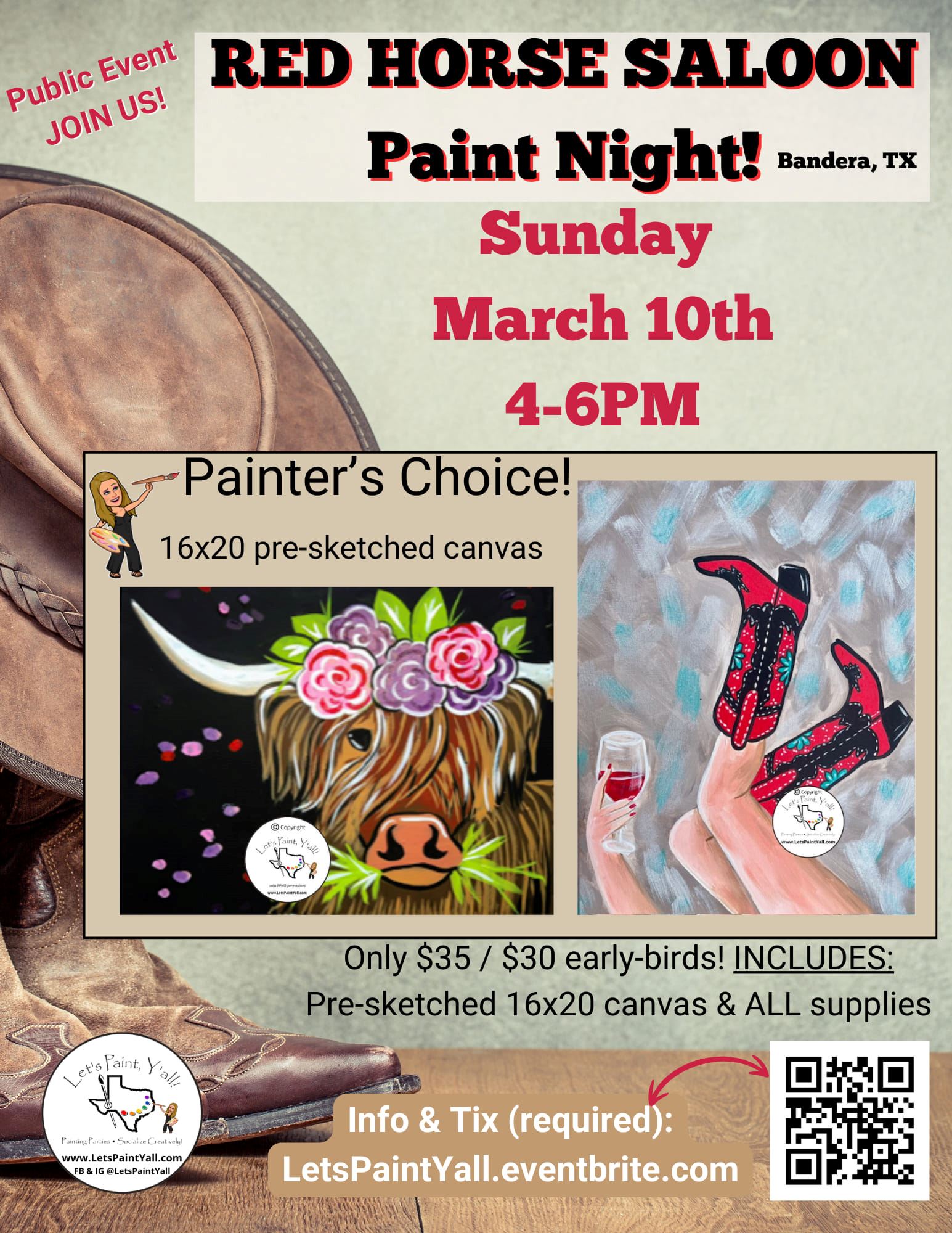 Paint Night-Red Horse Saloon