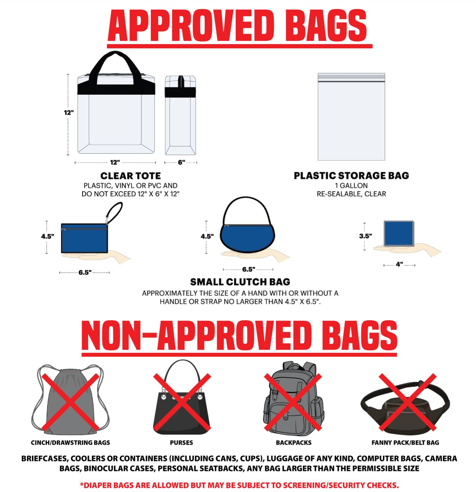 CLEAR BAG POLICY