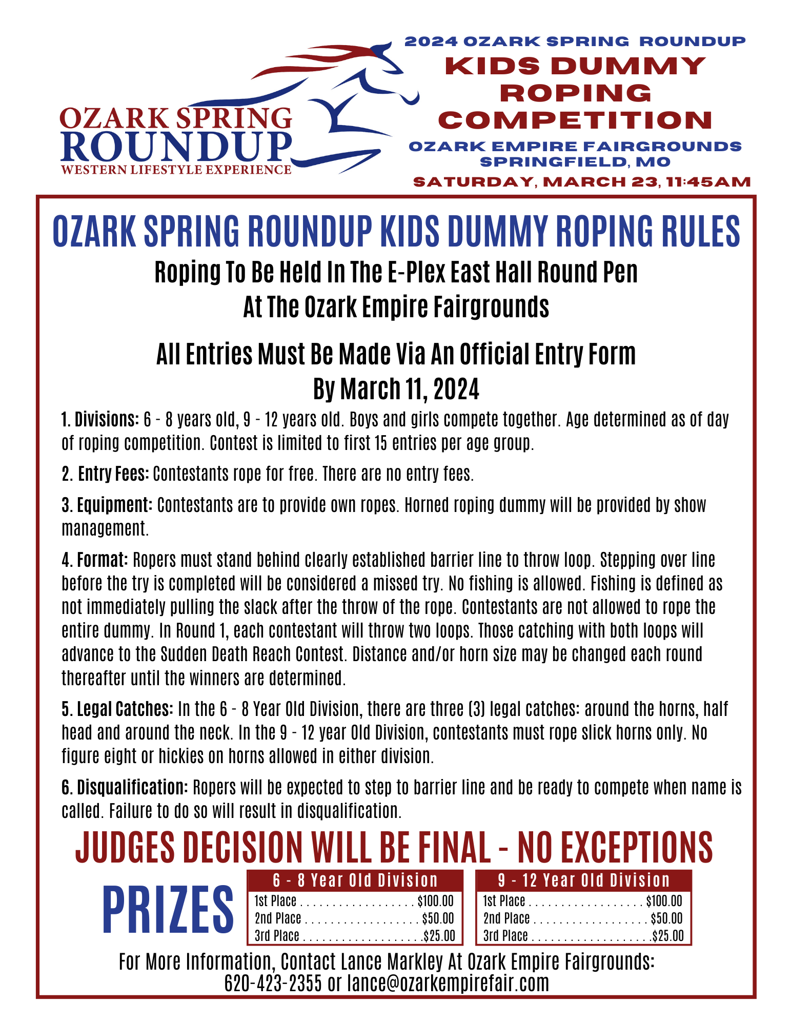 Kids Dummy Roping Competition