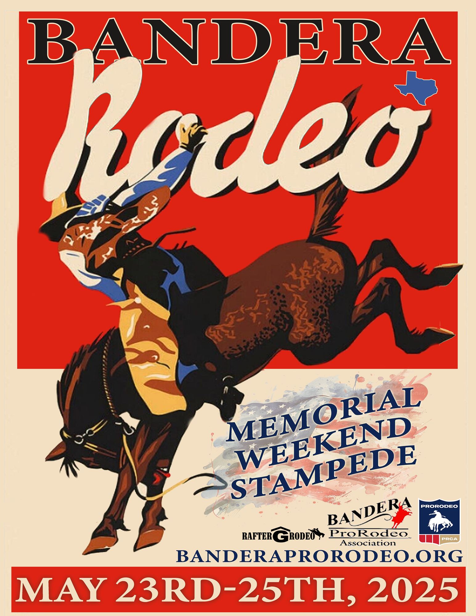 BANDERA PRORODEO PRCA STAMPEDE RODEO