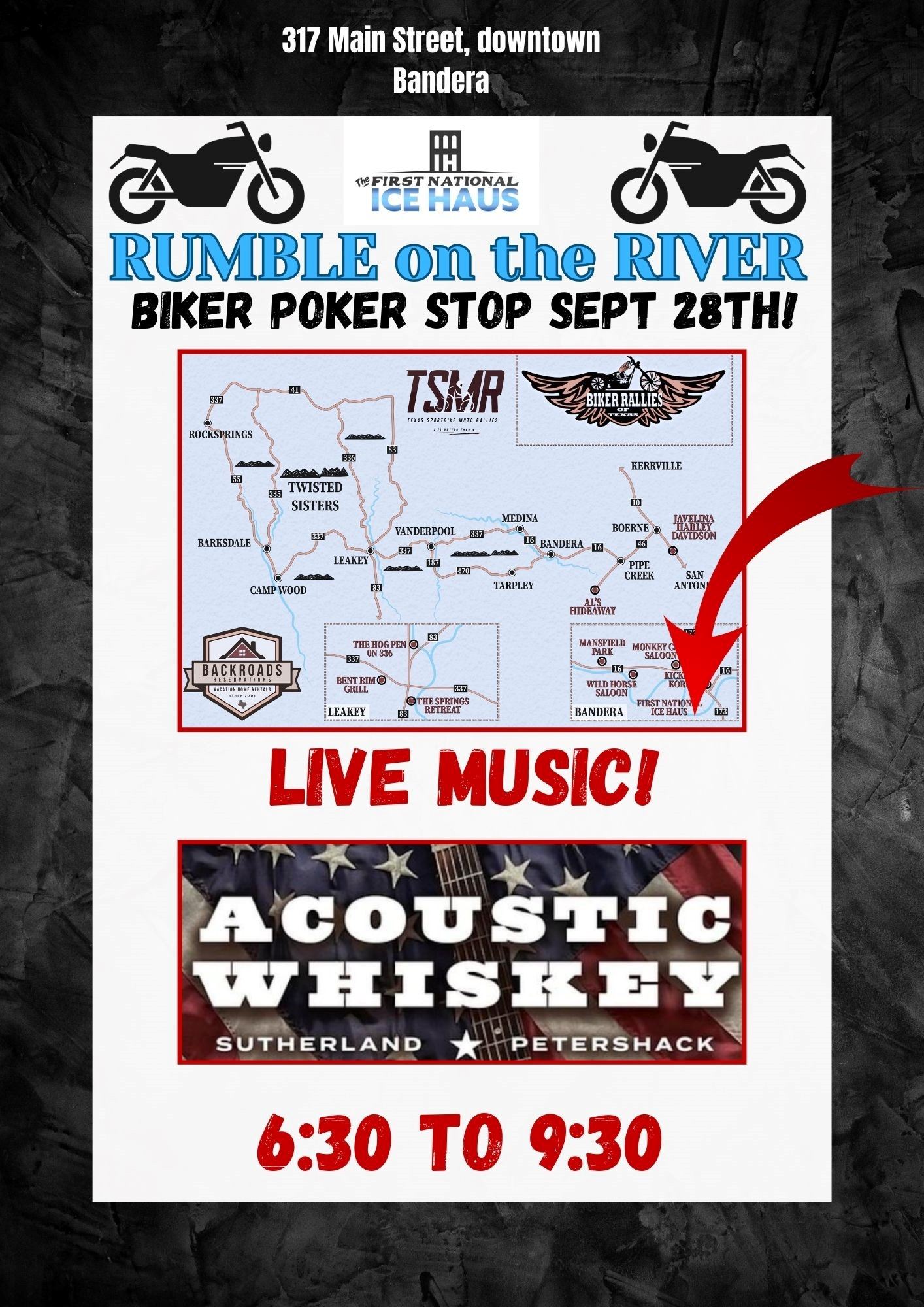 Rumble on the River Biker Poker Stop at the First National Ice Haus