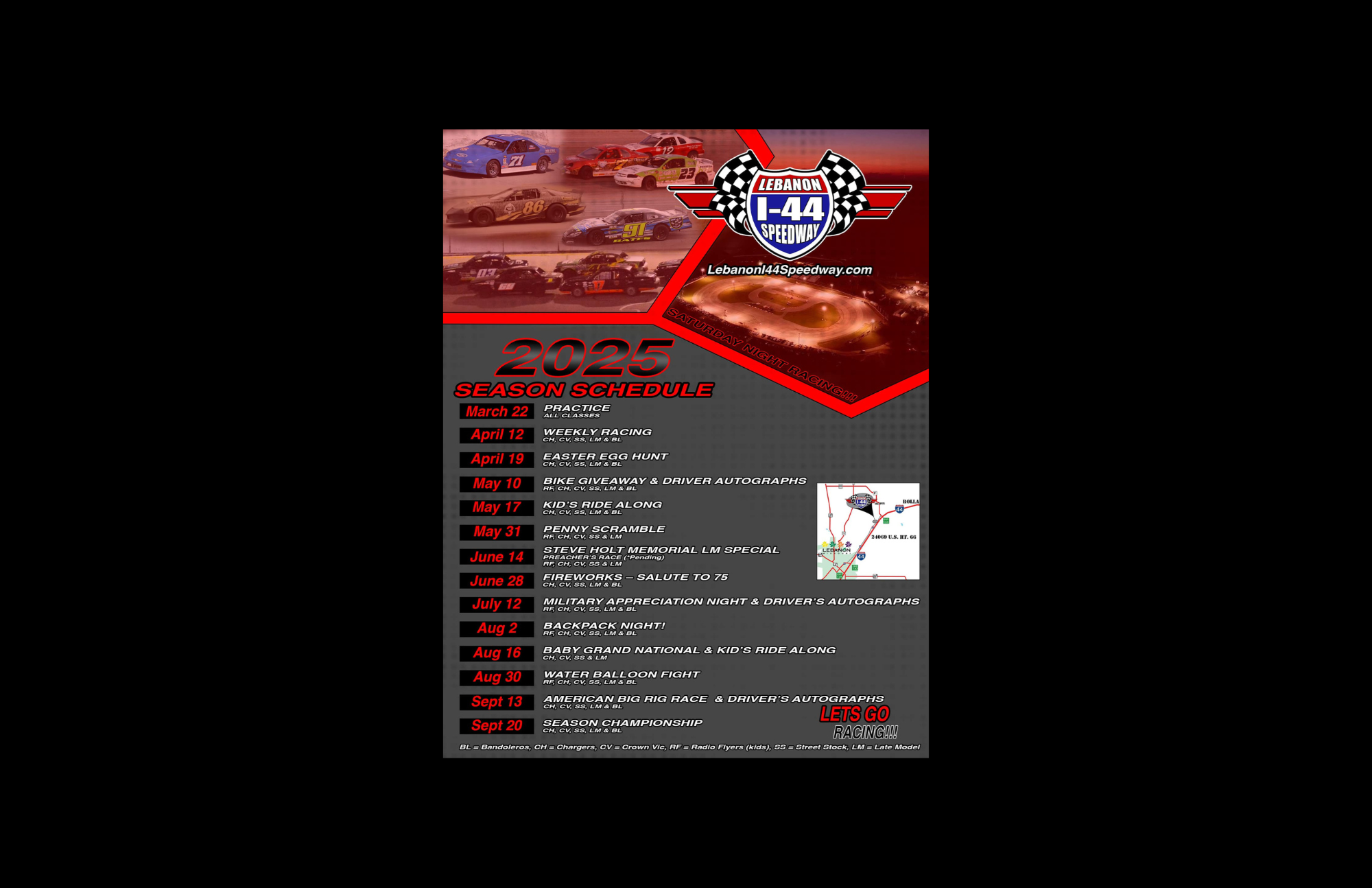 I-44 Speedway Weekly Racing -Bike Giveaway & Autograph Night