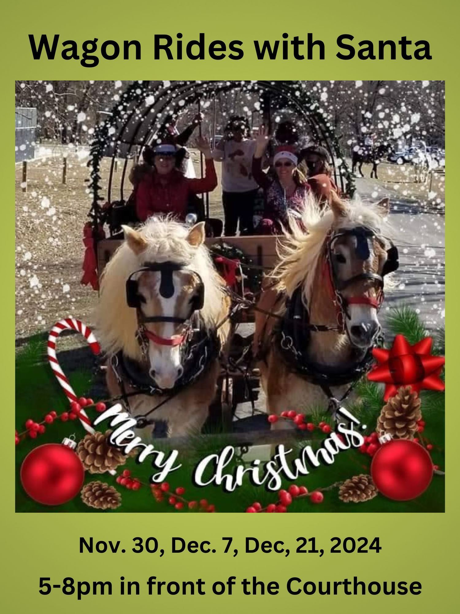 Horse Drawn Wagon Rides with Santa