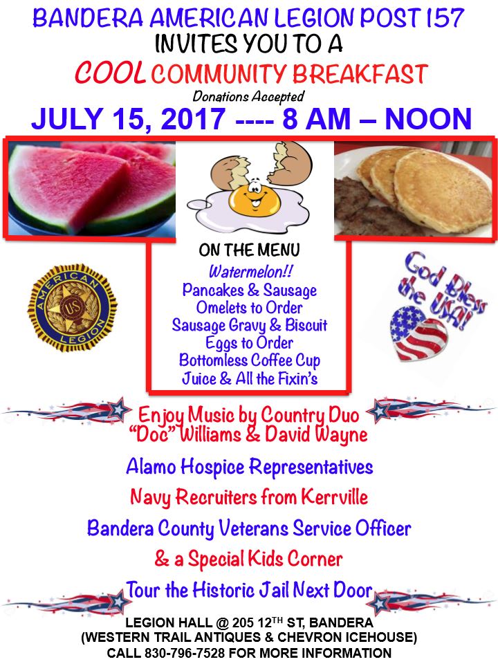 BAndera American Legion Community Breakfast