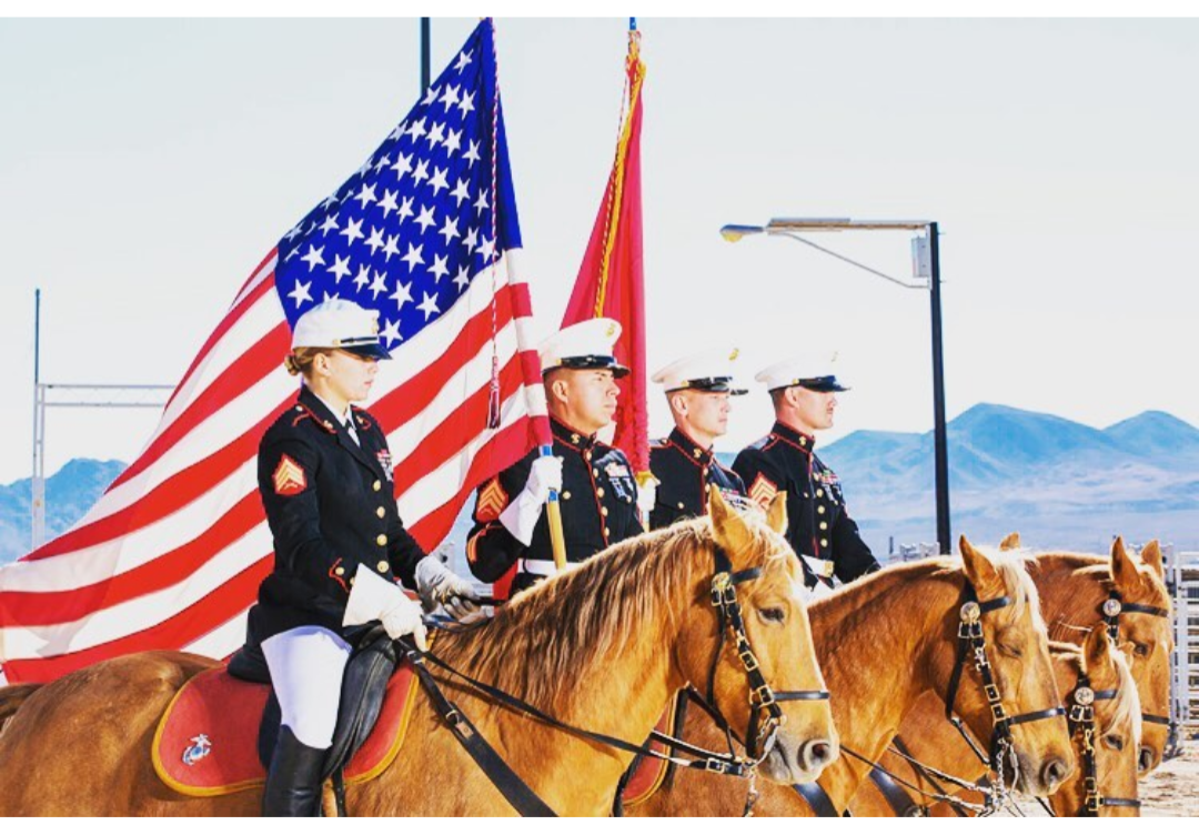 US Marine Corps Mounted Color Guard