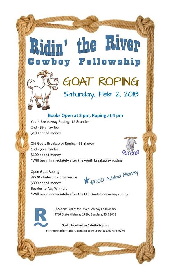 Ridin' The River Cowboy Fellowship Goat Roping