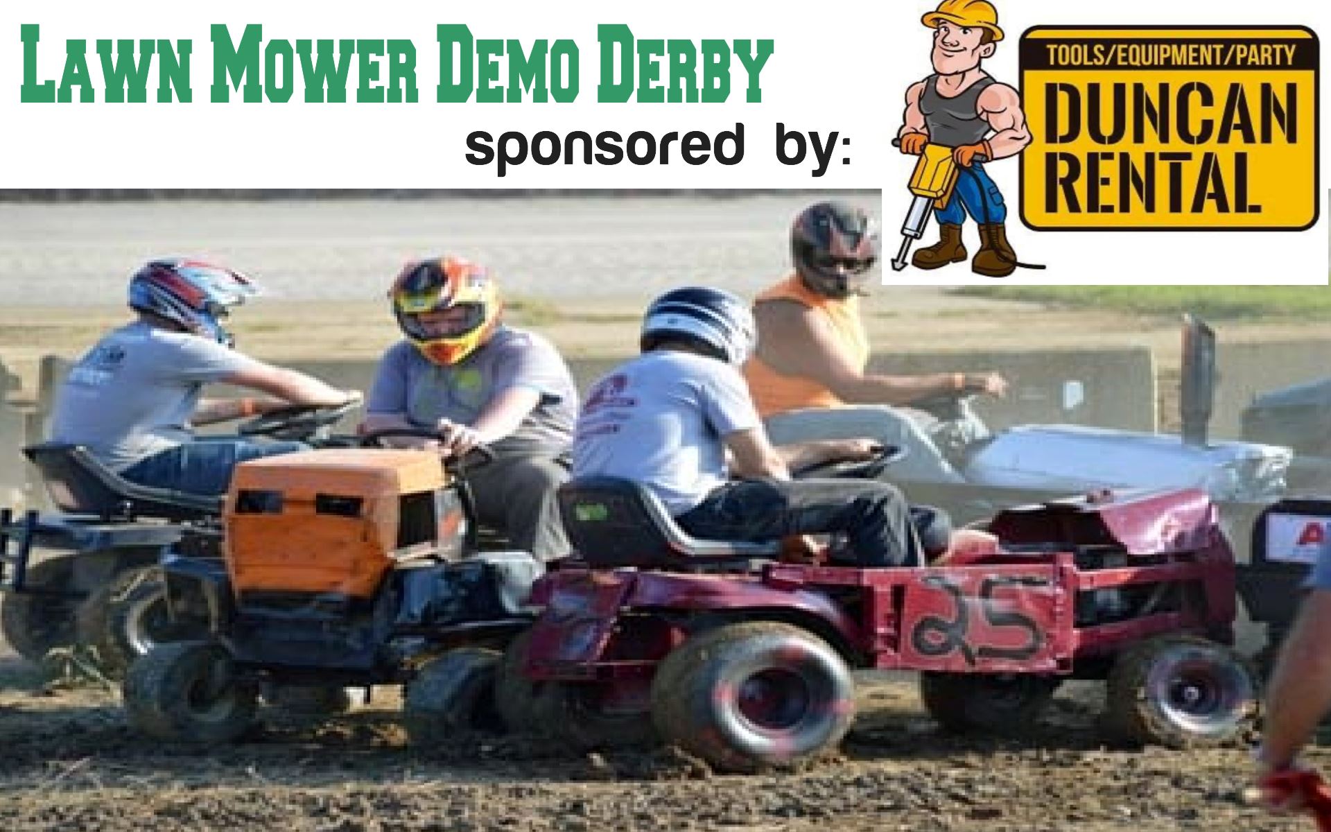 Musical Concerts, Clog Jam & Demo Derby, Lawn Mower Races