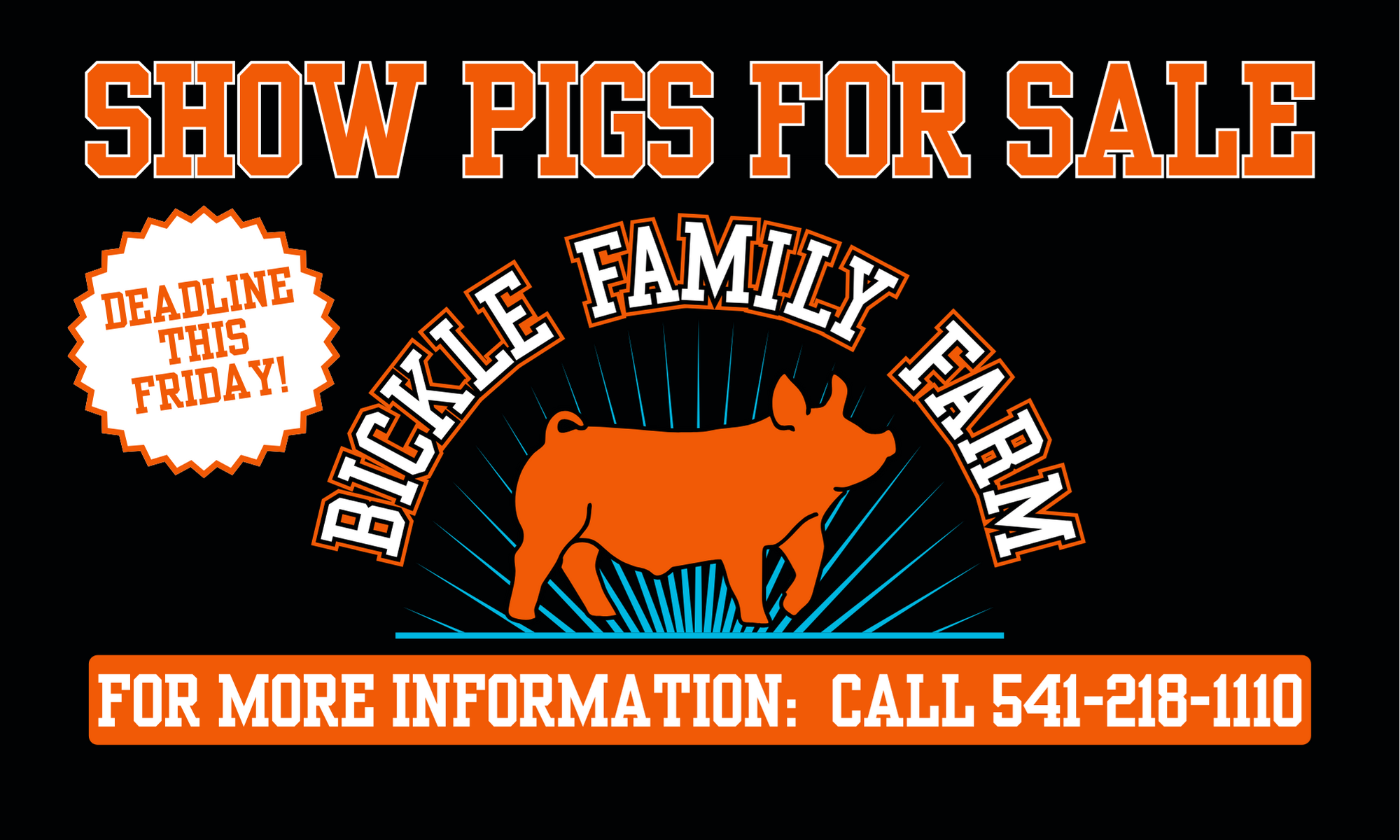 Bickle Family Farm Show Pig Sale