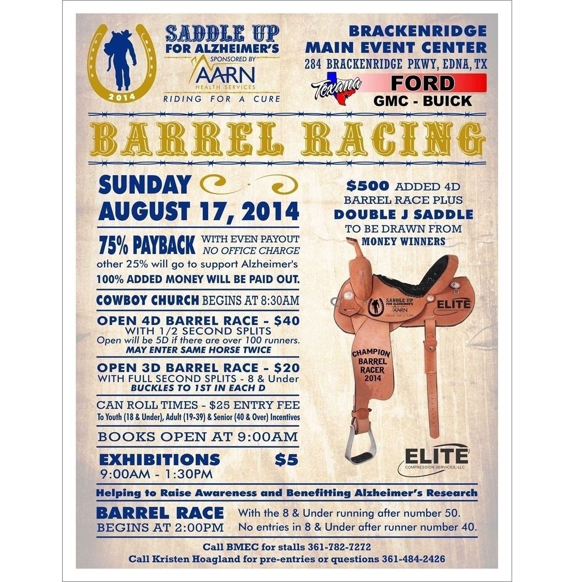 "Saddle Up for Alzheimer's" Barrel Racing - Sponsored by AARN Health ...